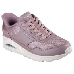 Skechers Damen Slip-On Sneaker "UNO-SIMPLIFIED SLIP-IN", Gr. 42, lila, Lederimitat, Textil, Schuhe, Keilsneaker, Slipper mit integrierter Slip-Ins