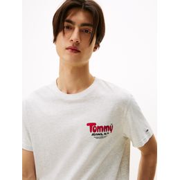 Tommy Jeans Herren T-Shirt "FONT PLAY TEE", wei&szlig;, Gr. XXXL, unifarben, Single Jersey, Obermaterial: 100% Baumwolle, Shirts, Slim fit mit