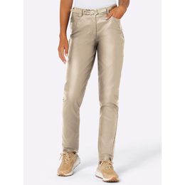 CR&Eacute;ATION L CREATION L Damen 5-Pocket-Hose, beige, Gr. 18, unifarben, 77% Viskose, 20% Polyamid, 3% Elasthan, Hosen
