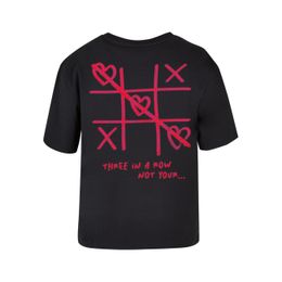 MISS TEE Damen T-Shirt "Miss Tee Damen Three In A Row Tee"schwarz, Gr. XS, bedruckt, 100% Baumwolle, Shirts