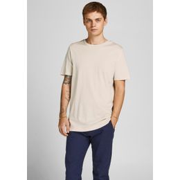 Jack & Jones JACK & JONES Herren Rundhalsshirt "JJEORGANIC BASIC TEE SS O-NECK NOOS", wei&szlig;, Gr. M, unifarben, Single Jersey, Obermaterial: 100% Baumwolle, Shirts,