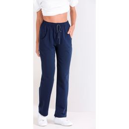 Damen Freizeithose in 5-Pocket-Form marine Gr&ouml;&szlig;e 40/42