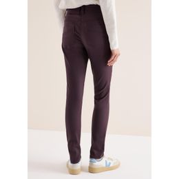 Cecil Damen 5-Pocket-Hoseeggplant rot, Gr. 38, leicht gl&auml;nzend, Stoff, 76% Viskose, 21% Nylon, 3% Elasthan, Hosen, mit leichtem Glanz