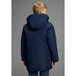 Kangaroos Jungen Outdoorjacke "Winterwarme Jacke", blau, Gr. 176, unifarben, Web, Obermaterial: 100% Polyester. Futter: 100% Polyester. Wattierung: