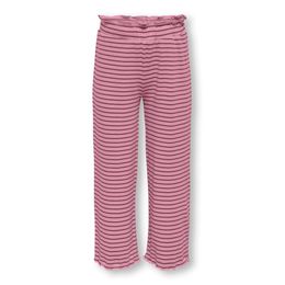 KIDS Only M&auml;dchen Jerseyhose "KMGMAUDE LIFE STRIPE WIDE PANT JRS NOOS"sea pink stripes:mauve wine, Gr. 110, Jersey, Obermaterial: 66% Polyester, 30%