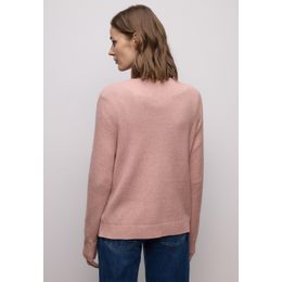 Street One Damen Cardiganfaded rose meliert, Gr. 46, unifarben, Web, 37% Baumwolle, 34% Polyacryl, 26% Polyester, 3% Elasthan, Strickjacken, mit