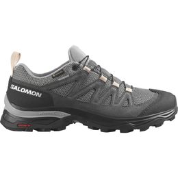 Salomon Damen Wanderschuh "X WARD Leather GORE-TEX", Gr. 37, grau, Leder, Mesh, Schuhe, wasserdicht