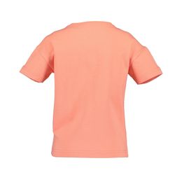 Blue Seven M&auml;dchen T-Shirt, orange, Gr. 116, bedruckt, unifarben, Single Jersey, Obermaterial: 95% Baumwolle, 5% Elasthan, Shirts, mit s&uuml;&szlig;en