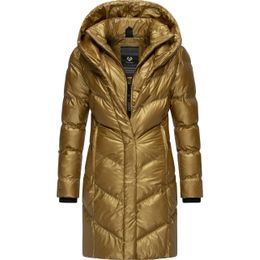 Ragwear Damen Kurzmantel "Natalka Bling", gold, Gr. L, Obermaterial: 100% Nylon. Innenfutter: 100% Polyester. Wattierung: 100% Polyester, M&auml;ntel,
