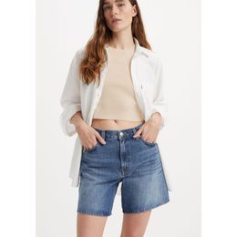 Levi's LEVI'S Damen Shorts "HIGH BAGGY SHORT", blau, Gr. 29, unifarben, Web, Obermaterial: 100% Baumwolle, Hosen, im Five-Pocket Style
