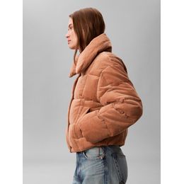 Damen Cordjacke "CORDUROY INSULATED DOWN PUFFER", braun, Gr. M, Calvin Klein Jeans, unifarben, Cord, Obermaterial: 100% Baumwolle, Jacken, Mit