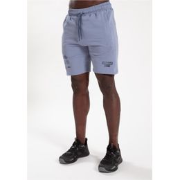 GORILLA WEAR Herren Shorts "Basic"grau, blau, Gr. L, bedruckt, 95% Baumwolle, 5% Elasthan, Hosen, mit verstellbarem Kordelzug im Bund