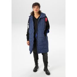 ANISTON PLUS Damen Steppweste, blau, Gr. 48, unifarben, Steppware, Obermaterial: 100% Polyamid. Futter: 100% Polyester. Wattierung: 100% Polyester,