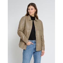 Mustang Damen Lederjacke "31022112", grau, Gr. L, Obermaterial: 100% Schafsleder. Futter: 100% Baumwolle. &Auml;rmelfutter: 100% Polyester, Jacken