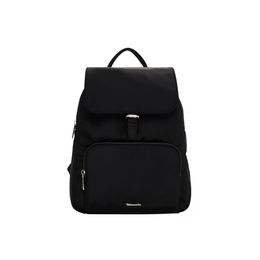 Rucksack Tamaris "Rucksack TAS Khiria", Damen, Gr. B/H/T: 26cm x 28cm x 9cm, schwarz (schwarz 100), Polyester, Rucks&auml;cke Rucksack