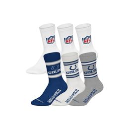 Kurzsocken NFL "Socken NFL 6Pack Crew Socks 6er Pack", Herren, Gr. 39-42, bunt (indianapolis colts, wei&szlig;), Obermaterial: 58% Baumwolle CO. 39% Polyester PES. 3% Elasthan EL., Socken