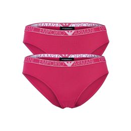 Slip Emporio Armani "Slip Essential Studs Logo 2er Pack", Damen, Gr. S, pink, Obermaterial: 95% Baumwolle CO. 5% Elasthan EL., Unterhosen Slip