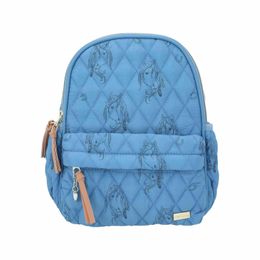 Rucksack Depesche "Rucksack Blue Quilt Miss Melody blau", Kinder, Gr. B/H/T: 21cm x 27cm x 10cm, blau, Obermaterial: 50% Polyester PES. 50% Polyamid PA., Rucks&auml;cke Rucksack