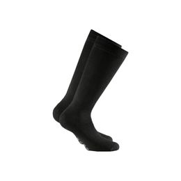 Kniestr&uuml;mpfe Rohner Socks "Socken Basic Cotton II Long 2er Pack", Damen, Gr. 39-42, schwarz, Obermaterial: 80% Baumwolle CO. 17% Polyamid PA. 3% Elasthan EL., Socken Kniestr&uuml;mpfe
