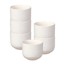 Tasse "Tassen Winter Glow 260 ml 6er Set beige", beige, 6 tlg., Porzellan, LIKE. BY VILLEROY & BOCH, Trinkgef&auml;&szlig;e, Tasse