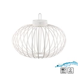 JUST LIGHT Pendelleuchte "AKUBA", wei&szlig;, 1, &Oslash; 46cm, 1 Stk., Leuchten, Akkuleuchte, Pendelleuchte
