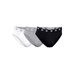 Slip CR7 "Slip CR7 Basic, Slip, 3-pack 3er Pack", Herren, Gr. M, bunt (schwarz, grau, wei&szlig;), Obermaterial: 95% Baumwolle CO. 5% Elasthan EL., Unterhosen Slip