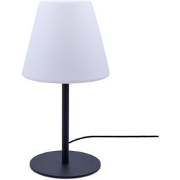 Paco Home Tischleuchte "JEN, In- & Outdoor", grau, 1, &Oslash; 27,5cm H: 53cm, Leuchten, Au&szlig;enlampe, E27, Modern, Wohnzimmer, IP44 spritzwassergesch&uuml;tzt, Tischleuchte