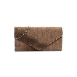 Clutch Tamaris "Clutch TAS Amalia Pillow", Damen, Gr. B/H/T: 24,5cm x 13,5cm x 6,5cm 0, grau (taupe 900), Polyester, Taschen
