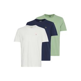 T-Shirt Blend "T-Shirt BHTee", Herren, Gr. XXL, wei&szlig; (wei&szlig; marineblaus mistletoe), Web, Obermaterial: 100% Baumwolle CO., regular fit normal, Rundhals, Shirts T-Shirt