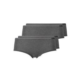 Slip Skiny "Slip 4er Pack", Damen, Gr. L, grau, Obermaterial: 96% Baumwolle CO. 4% Elasthan EL., Unterhosen Slip