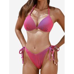 Cupshe Bikini 'CAA12C4M136WW' Damen Gr&ouml;&szlig;e L pitaya