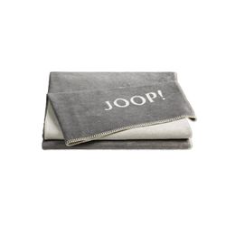 JOOP! Wohndecke JOOP "Wohndecken 1er Pack" Gr. 150, grau (dunkelgrau), B:150cm, Obermaterial: 58% Baumwolle CO. 35% Polyacryl PAN. 7% Polyester PES., Wohndecken, Wohndecke