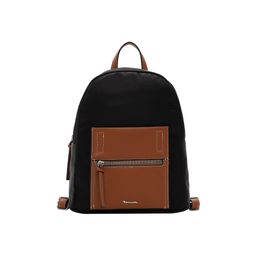 Rucksack Tamaris "Rucksack TAS Fabrizia", Damen, Gr. B/H/T: 29cm x 34cm x 13cm, schwarz (schwarz 100), Polyester, Rucks&auml;cke Rucksack