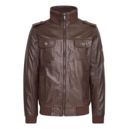 !Solid Lederjacke SOLID "Lederjacke SDFamash", Herren, Gr. M, braun, Obermaterial: 100% Schafsleder sheepskin., Jacken