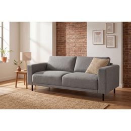 2,5-Sitzer Home Affaire "Sveeva, Kompaktsofa, B.183 cm, schwarze Metallf&uuml;&szlig;e", taupe, B:183cm H:78cm T:90cm, 100% PES, Sofas, langlebiger Webstoff, mit Wellenunterfederung, viele Farben