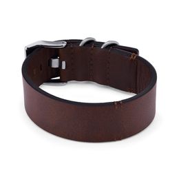 Lederarmband Fynch-Hatton "Schmuck Geschenk Armband The Wide Leather", braun (edelstahlfarben, braun), Armb&auml;nder, Herren, 27cm, Edelstahl Leder, Edelstahl, Leder, Lederarmband