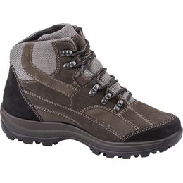 Waldl&auml;ufer Schn&uuml;rboots WALDL&Auml;UFER "HOLLY", Damen, Gr. 8 (42), braun (dunkelbraun, schwarz), Nubukleder, Textil, kontrastfarbene Details, Schuhe Schn&uuml;rboots, Outdoor, Trekking, Schn&uuml;rschuh mit TEX-Membran, H-Weite