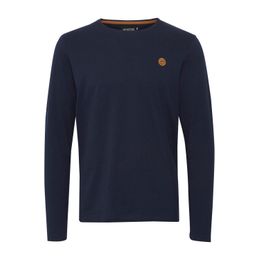 Langarmshirt INDICODE "Langarmshirt IDPhillo", Herren, Gr. L, blau (navy), Obermaterial: 100% Baumwolle CO., Shirts Langarmshirt
