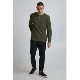 Langarmshirt Blend "Langarmshirt BHBhnoble", Herren, Gr. XXL, gr&uuml;n (dusty olive), Web, Obermaterial: 60% Baumwolle CO. 40% Polyester PES., regular fit normal, Rundhals, Shirts Langarmshirt