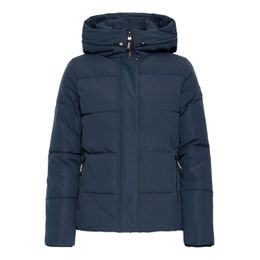 Steppjacke oxmo "Steppjacke OXGILLIE", Damen, Gr. L, blau (total eclipse), Obermaterial: 100% Polyester PES., Jacken Steppjacke