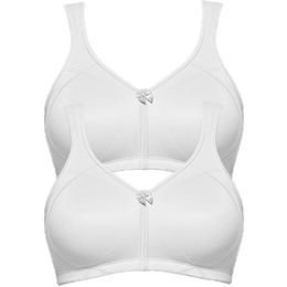 Entlastungs-BH SuSa "2er Pack Entlastungs BH Topsy Plus", Damen, Gr. 75, Cup C, wei&szlig; (wei&szlig; wei&szlig;), Stoff, Obermaterial: 78% Polyamid PA. 22% Elasthan EL., BHs Entlastungs-BH