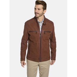 Lederjacke Babista "Lederjacke BELLASTILO", Herren, Gr. 48, braun (cognac), Obermaterial: 100% Lederfaserstoff LEAFIBTEX., Jacken