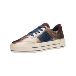 Sneaker Ara "Ara Sneaker Glattleder", Damen, Gr. 38,5, cashmere, Glattleder, Schuhe Sneaker