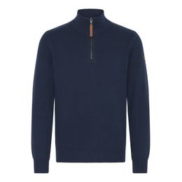 Troyer Blend "Troyer BHMFINTOS", Herren, Gr. S, blau (marineblaus), Obermaterial: 70% Baumwolle CO recyc.. 30% Polyester Pol. recyc.., Pullover Troyer