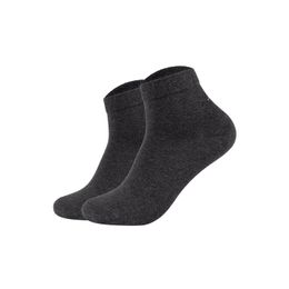 JOOP! Kurzsocken JOOP "Socken Unisex premium essential organic cotton Quarter 2p 2er Pack", Damen, Gr. 35-38, grau (anthrazit meliert), Obermaterial: 62% Baumwolle CO(Bio). 36% Polyamid PA. 2% Elasthan EL., Socken