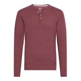 !Solid Rundhalsshirt SOLID "Rundhalsshirt SDVolko", Herren, Gr. M, rot (wine r mel), Obermaterial: 60% Baumwolle CO. 40% Polyester PES., Shirts Rundhalsshirt