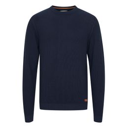 Strickfleece-Pullover Blend "Strickpullover BHPullover", Herren, Gr. S, blau (marineblaus), Obermaterial: 100% Baumwolle CO., Pullover