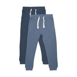 Jogginghose Minymo "Jogginghose MIBasic", M&auml;dchen, Gr. 152, N-Gr, blau (new navy), Web, Obermaterial: 100% Baumwolle CO., unifarben, regular fit, Hosen Jogginghose