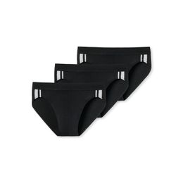 Slip Schiesser "Slip 3er Pack", Damen, Gr. XL, schwarz, Obermaterial: 95% Baumwolle CO. 5% Elasthan EL., Unterhosen Slip