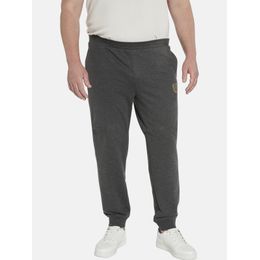 Jogginghose CHARLES COLBY "Jogginghose BARON KIP", Herren, Gr. XL, N-Gr, grau (dunkelgrau melange), Obermaterial: 67% Baumwolle CO. 33% Polyester COOLMAX PES(Coolmax)., Hosen Jogginghose